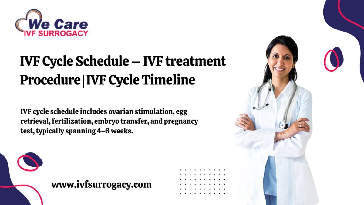 IVF Cycle Schedule 2025 – IVF Treatment Procedure in India